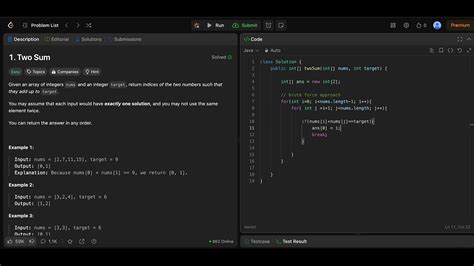 Two Sum Brute Force Leetcode 1 Youtube