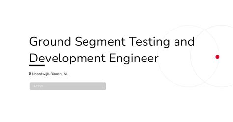 ground segment testing and development engineer at telespazio belgium