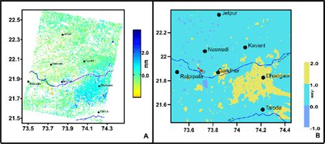 A The Achieved Cumulative Displacement Los Based On The Psinsar