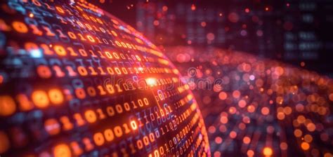 digital globe surrounded by binary cod technology and connectivity