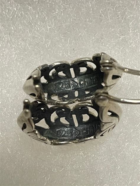 Silpada Filigree Open Hoop Huggie Sterling Silver Ear Gem