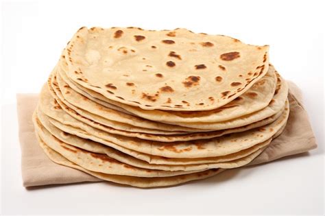 Premium Ai Image Chapati On A White Background