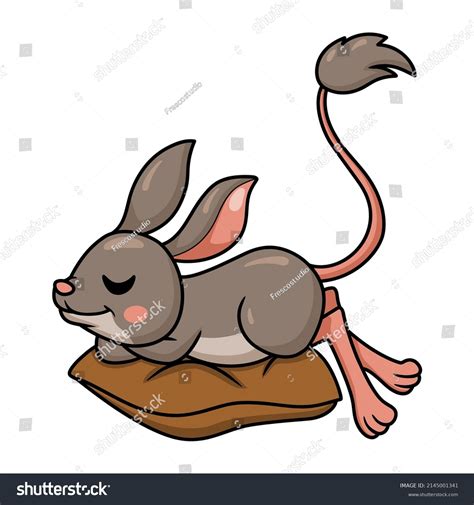 Cute Little Jerboa Cartoon Sleeping Stock Vector Royalty Free