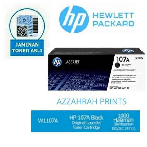 Jual Toner Hp 107A Black Original Laser Jet Toner Carteidge W1107A