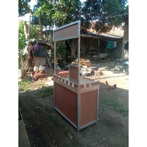 Jual Es Teh Solo Booth Portable Gerobak Meja Lipat Bahan Aluminium Baja
