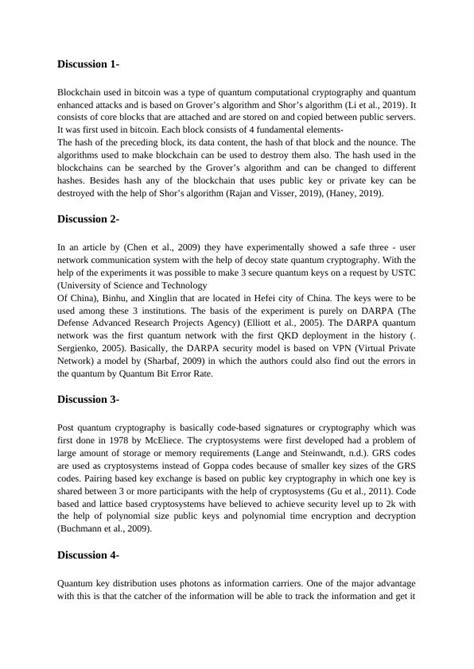 Analysis Of Quantum Cryptography And Blockchain Security