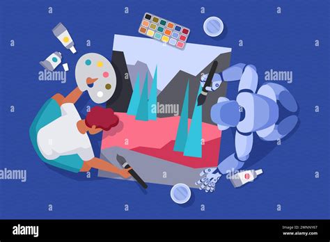 Art Collaboration Work Between AI And Human To Create Content