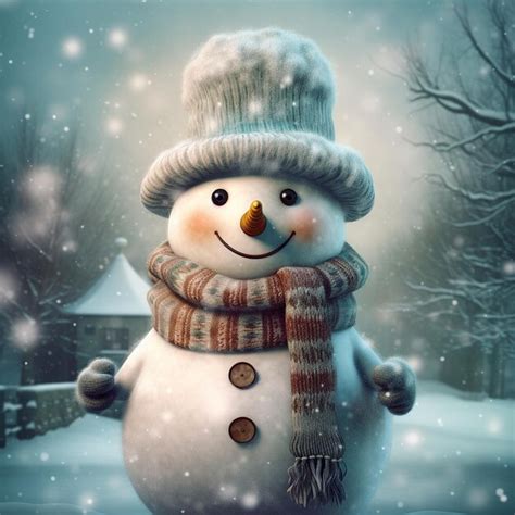Premium Ai Image Xmas Snowman
