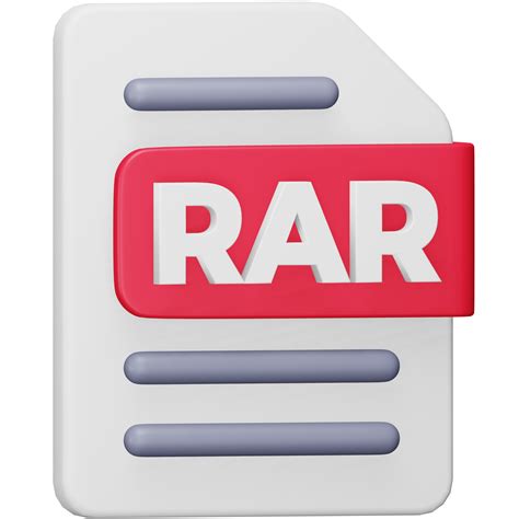 Rar File Format 3d Rendering Isometric Icon 15081540 Png