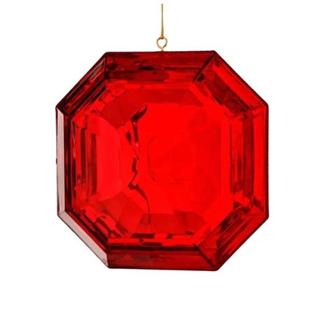 6 Inch Acrylic Square Precious Gem Ornament
