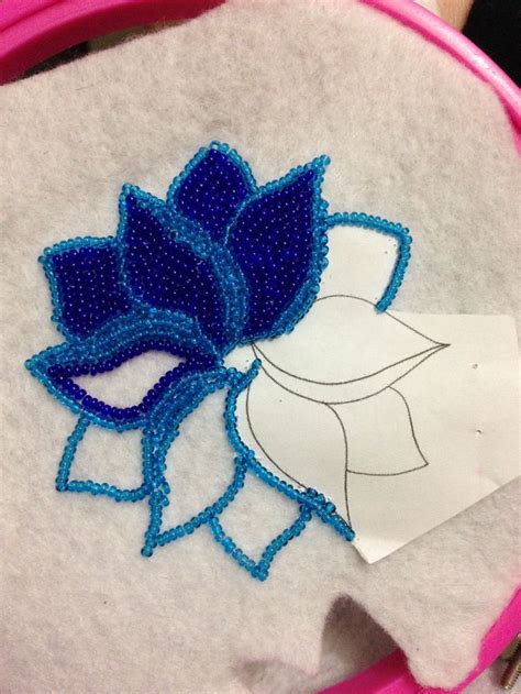 Beaded Flower Patterns Diy Fabric Crafts
