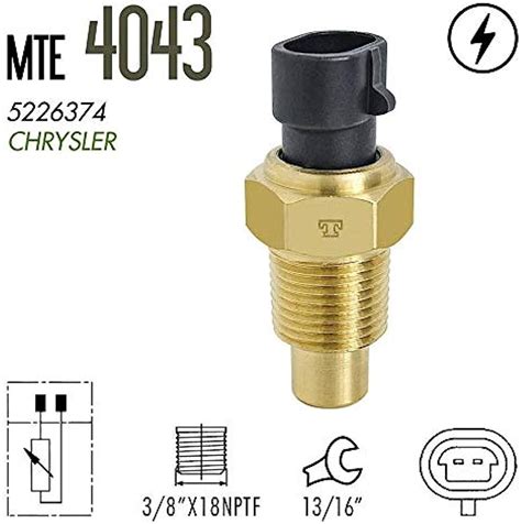 Plymouth Acclaim Sensor De Temperatura Del Refrigerante Del Motor