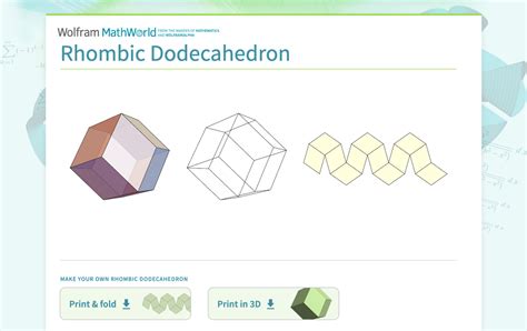 Rhombic Dodecahedron From Wolfram Mathworld