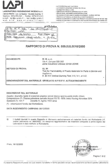 Test Report Mm Grigliati