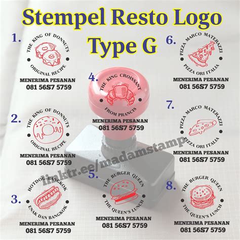 Jual Stempel Kemasan Makanan G Plastik Food Packing Kardus Stereofoam