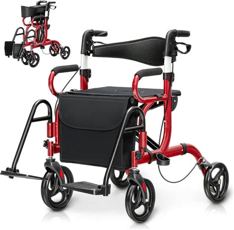 Vocic Rollator Walkers For Seniors With Seat Walker