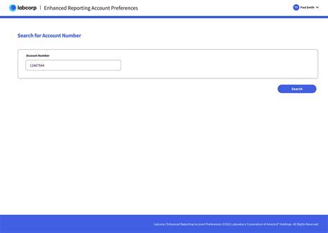 Labcorp Corporate Account Settings Behance