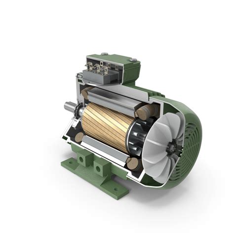 Electric Motor Cross Section Green 3d Object 2458696531 Shutterstock