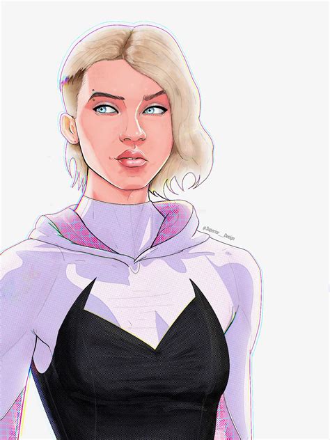 I Drew A Realistic Spider Gwen Stacy From ‘into The Spider Verse What