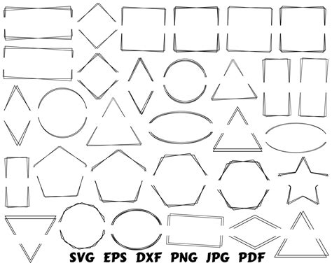 Monogram Frame Svg Frames Svg Bundle Split Monogram Svg Label Etsy