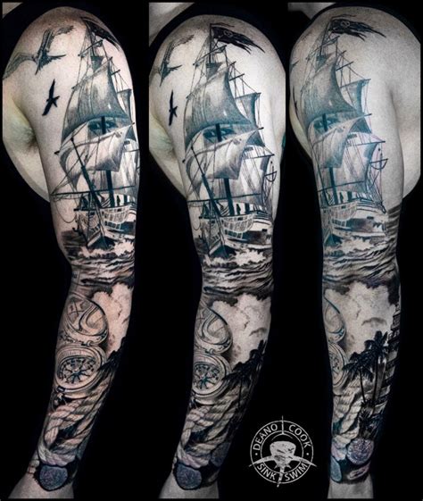 12 Traditional Pirate Ship Tattoo Ideas To Inspire You