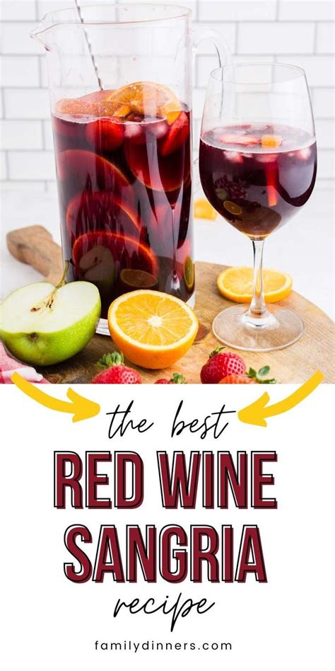 Best Red Wine Sangria Recipe With Fresh Fruits Sangria Vermouth