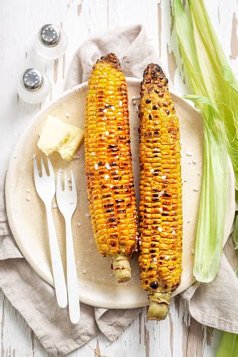 버터와 소금 구이 달 콤 하 고 짭짤한 Corncob 건강한 생활방식에 대한 스톡 사진 및 기타 이미지 건강한 생활방식