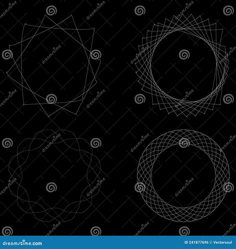 Geometric Circular Abstract Motif Icon Symbol Radial Radiating Design Element Vector Stock