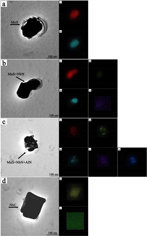 Precipitates Morphologies Observed By Tem And Eds Elemental Mapping Of