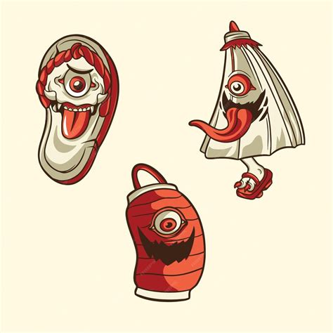 Premium Vector Japanese Yokai Style Vector Art