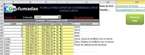 Excel A Google Earth A Partir De Coordenadas UTM Geofumadas GIS CAD BIM Resources