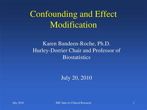 Ppt Confounding And Effect Modification Powerpoint Presentation Free