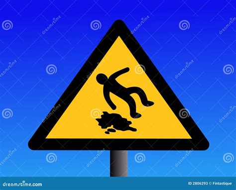 Slippery Floor Sign Stock Vector Illustration Of Slippery 2806293