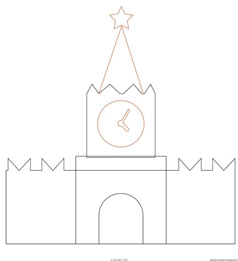 Рисунки Спасской башни для детей