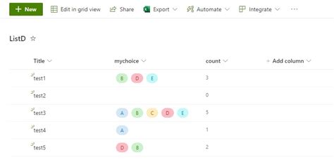 count multiple selected items in sharepoin online list choices type