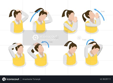 Neck Stretches Instructions Illustration Free Download Miscellaneous