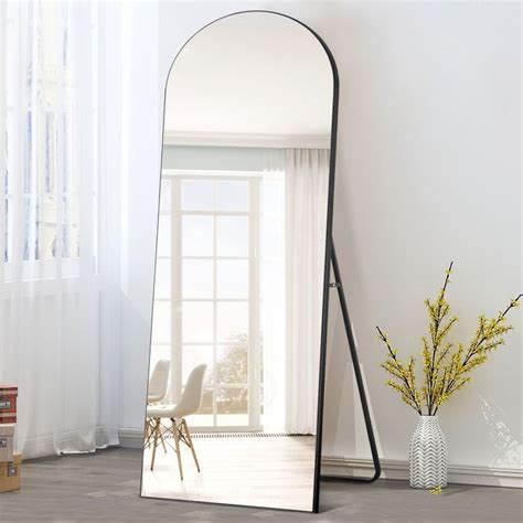 Neutypechic Wood Frame Arch Top Full Length Mirror Large Wall Mirror