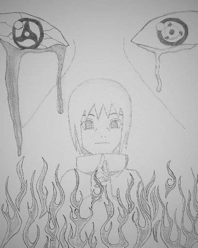 Itachis Bleeding Mangekyou And Crying Sharingan Anime Amino