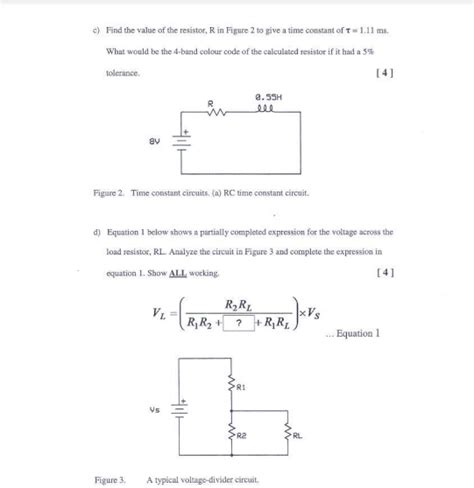 Solved C Find The Value Of The Resistor R In Figure To Chegg