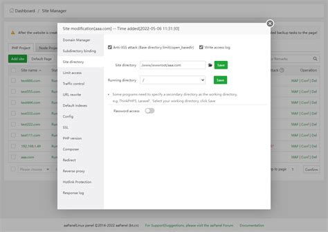 AaPanel Free Hosting Control Panel