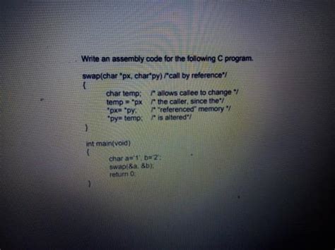 solved write an assembly code for the following c program
