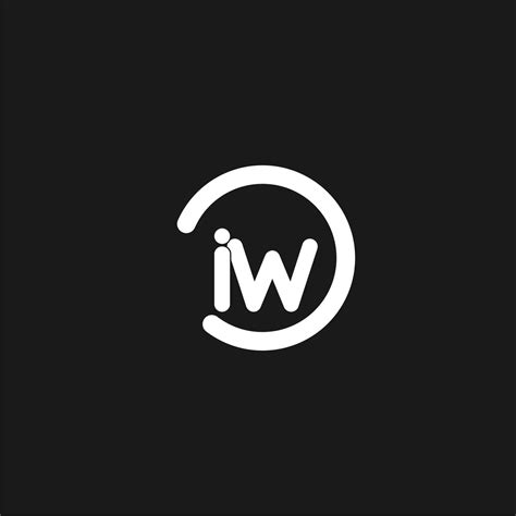 Initials Iw Logo Monogram With Simple Circles Lines 28266972 Vector Art
