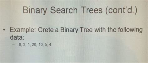 Solved Create A Binary Tree With The Following Data Chegg