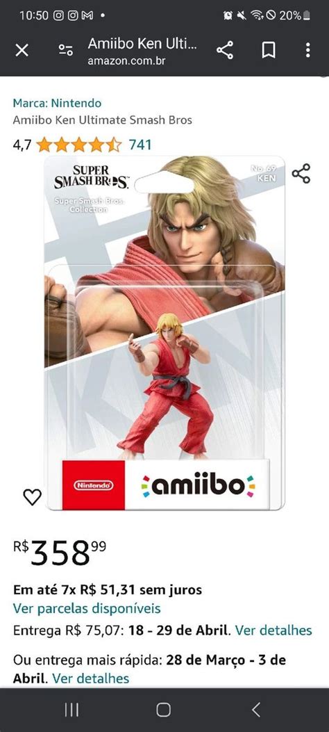 Amiibo Ken Action Figure Item De Decoração Nintendo Nunca Usado