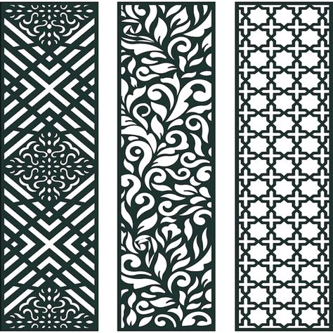 Premium Vector 3 Set Design For Jali Laser Cnc Graphic