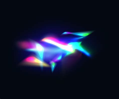 Premium Vector Crystal Rainbow Lights Effect Bright Ray Or Beam