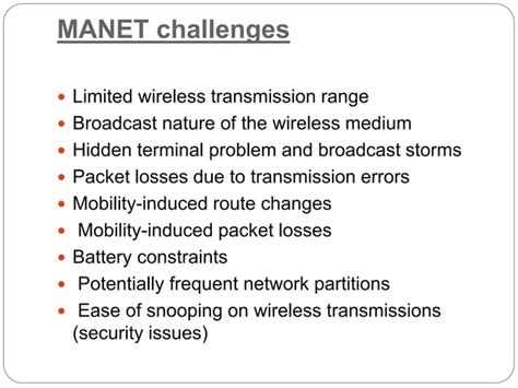 Mobile Computing Manets Routing Algorithms Ppt