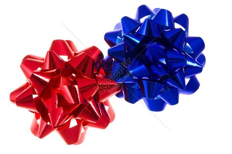 빨간색과 파란색 활 흰색 절연 사진 무료 다운로드 Lovepik