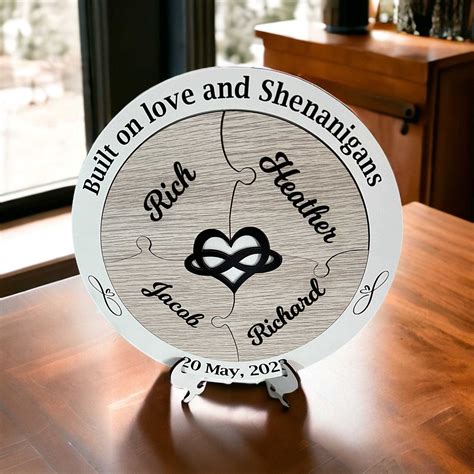 Unity Ceremony Idea Wedding Unity Puzzle With Infinity Heart Bridal