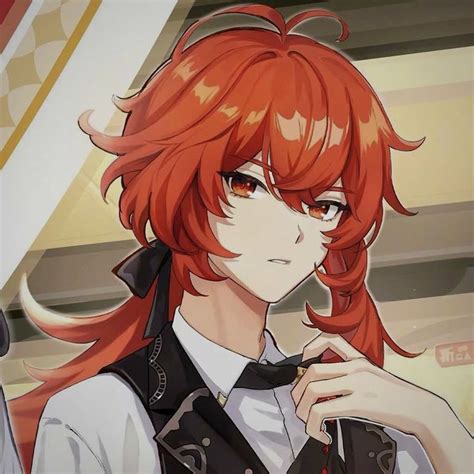 Diluc Genshin Impact Icon Icon Cute Icons Anime